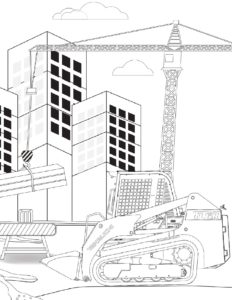 Sky Scraper Coloring Page v2 - Takeuchi US