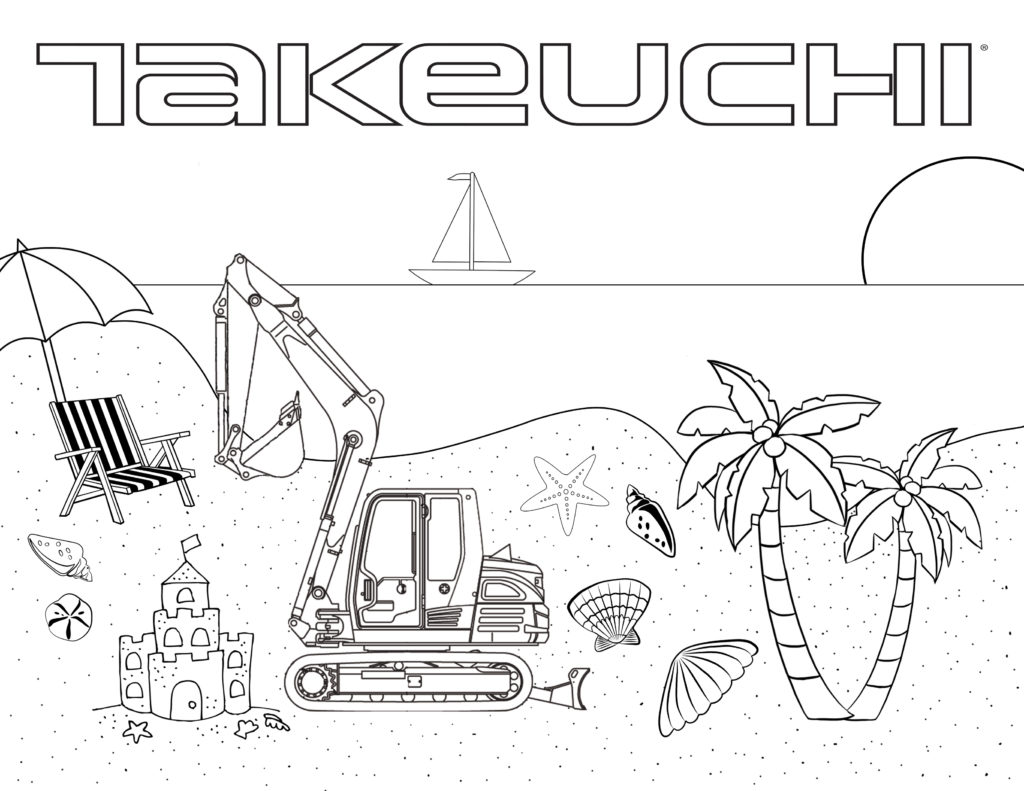 TB290 Coloring Book page - Takeuchi US